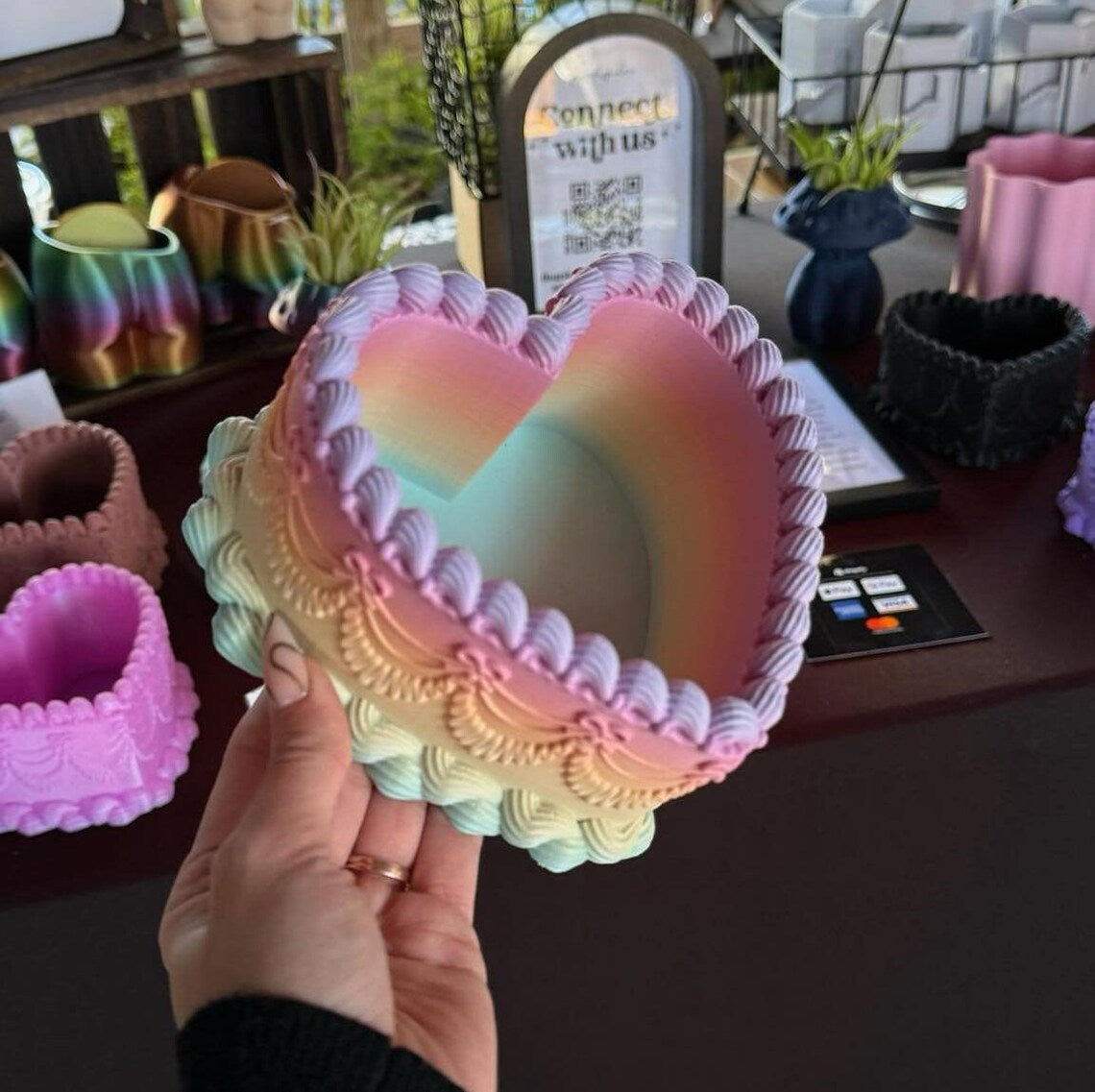 6 inch Heart Cake Planter | More Colors Available – PeachyPileaWholesale